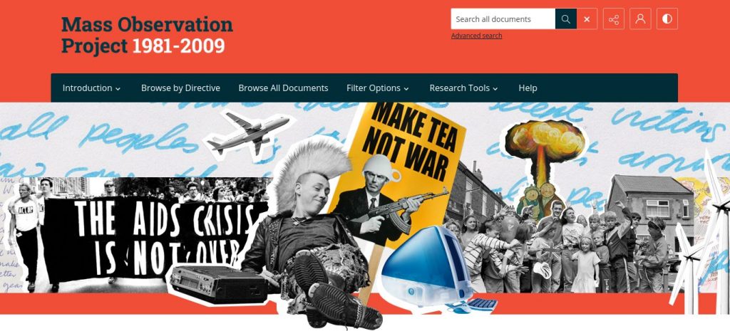 Mass Observation Screenshot - Past and Present